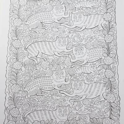 mexican folk art coloring book